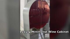 Luxury Curved Glass Wine Cabinet for Modern Home Decor