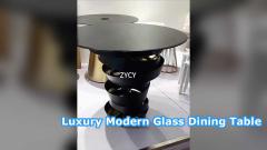 Modern Luxury Tempered Glass Dining Table for Your Home
