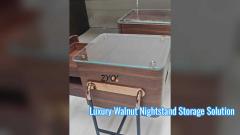 Luxury Walnut Nightstand Modern Bedroom Storage Solution