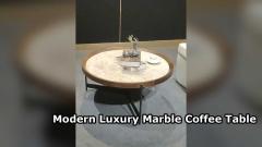 Modern Luxury Marble Coffee Table for Small Living Rooms