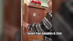 Luxury Solid Wood Jewelry Safe with Fingerprint Lock