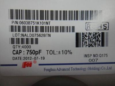 China 0603B751K101NT IC chips for sale