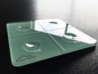 China Concave Glass Panel for Smart Home; 3D Push Buttom Glass for Wall Switch for sale