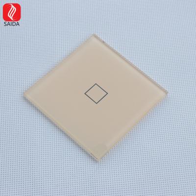China 1 2 3 4 Gang 4 Way 3mm Thickness Black Design Socket Wall Glass Touch Keypad Glass for sale