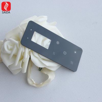 China OEM 1mm Thickness Customized Socket Wall Glass Touch Keypad Glass with Transparent Window for sale