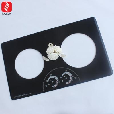 China OEM Good Price Flat Glass Fine CNC Polished Stove Top Crook Tempered Glass, Heat Resistance Coverass for sale