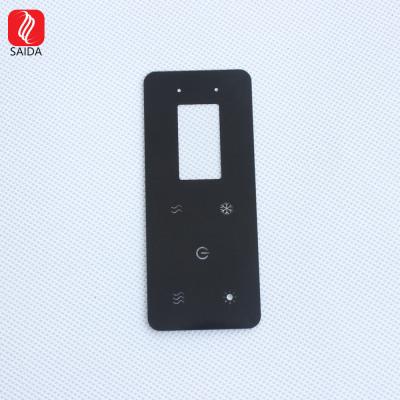 China Float Glass Factory Price 1.1mm Thickness with Black Design Ultra Thin Glass Sheet Digital Control Panel for sale