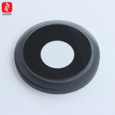 China OEM Flat Glass Black Silkscreen Printed 6mm Thickness Step Tempered Glass for Lighting for sale