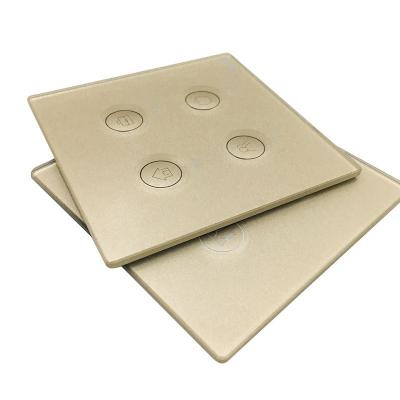 China Flat Glass Concave Glass Panel for Smart Home; 3D Push Buttom Glass for Wall Switch for sale