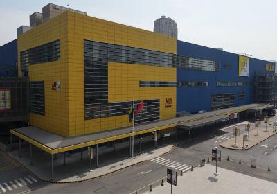 China Glass Curtain Wall Pre Fab Steel Customized Supermarket Shopping Mall Furniture Mall for sale