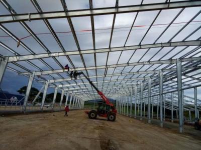 China Customized Light Steel Structure Workshop , Modern Steel Frame Construction Factory for sale