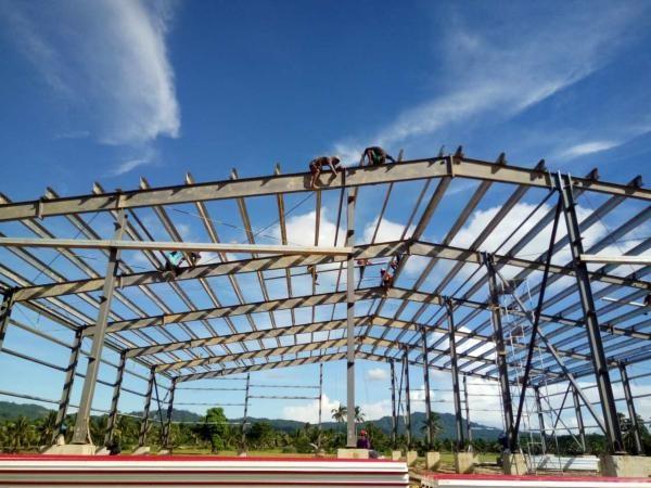 Quality Quick Installed Large Span Industrial Steel Buildings Customized Size for sale