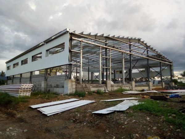 Quality Quick Installed Large Span Industrial Steel Buildings Customized Size for sale