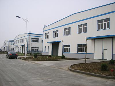 China Q355 Q235 Steel Frame Warehouse Building , Hot Dip Galvanised Prefab Metal Warehouse for sale