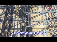 low carbon steel structure buildings , large span steel structure warehouse