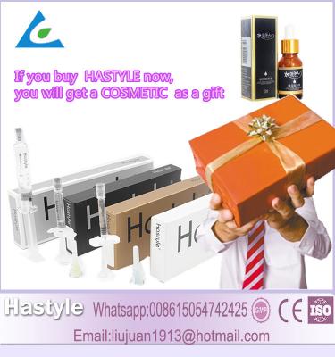 China 2ml GMP hastyle cross Linked injectable anti wrinkle hyaluronic acid injection injections d'acide for sale