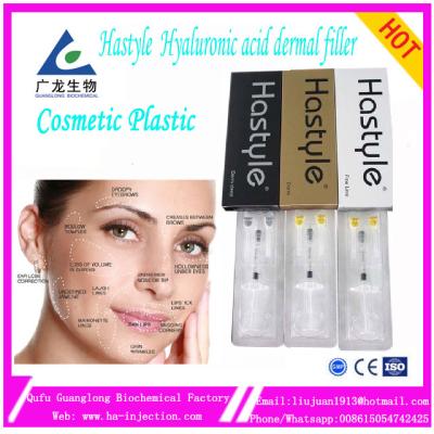 China 2ml 2017 to buy yonger Hastyle 100% cross Linked injectable anti wrinkles hyaluronic acid filler ha gel for sale