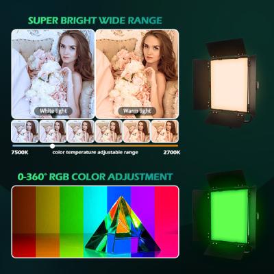 China Rgbw Led Film Studio Video Light Panel Photographic Lighting With DMX 60 Watt for sale