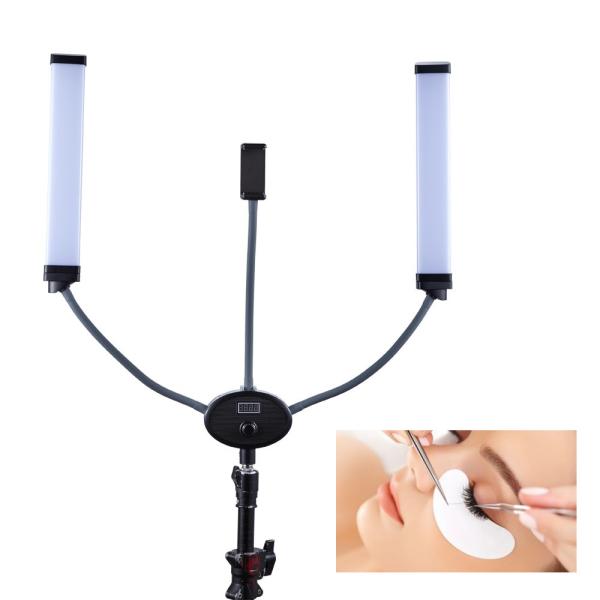 DC14.5v Two Arm Lash Light With Phone Holder Adjustable Brightness 100%