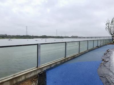 China 2024 New Product Thickened Safety Guardrail Panel Glass Flood Control Wall for sale