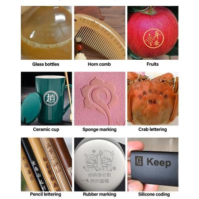 Cina 0-1,2 mm profondità di marcatura raffreddamento dell'aria CO2 macchina di marcatura laser incisione per logo personalizzato in vendita