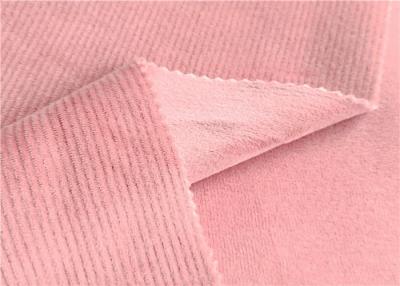 China Super Soft Hand Feel Knitted Solid 95% Polyester 5% Spandex Bonded Corduroy Fleece Velvet for Clothes for sale