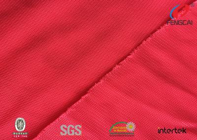 China Bright Red Polyester Fluorescent Material Fabric , High Visibility Uniform Fabric for sale