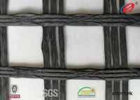 China Polyester Geogrid Reinforcing Fabric 30-200 kN/m Tensile Strength for Retaining Walls and Road Construction for sale