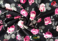 China Printed Flower Velvet Upholstery Fabric 95% Polyester 5% Spandex 275gsm 178cm Width for Bedding Home Textile for sale