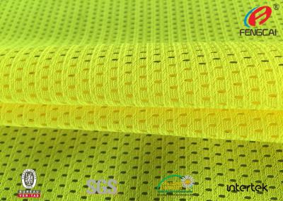 Cina Campione libero tricottato tricot respirabile del panno fluorescente del tessuto di giallo di sicurezza in vendita