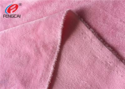 China Stretch Plain Dyed Spandex Velvet Fabric , Super Soft Polyester Velvet Fabric For Garment for sale