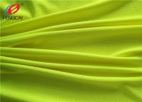 China High Visibility Polyester Fluorescent Mesh Fabric 150cm Width 120gsm Elastic for Safety Vests for sale
