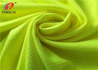 China High Visibility Polyester Fluorescent Mesh Fabric 150cm Width 120gsm Elastic for Safety Vests for sale