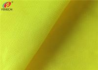 China 54D+75D Yellow Polyester Fluorescent Fabric 80GSM 155CM Width for Safety Vest for sale