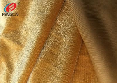 China Tela del terciopelo de Spandex del poliéster del estiramiento de la manera de Diamond Shiny 4 para el vestido en venta