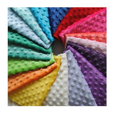 China 100% Polyester Minky Dot Bubble Minky Plush Fabric for sale