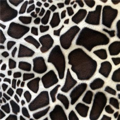 China 100% Polyester Crushed Velvet Fabric with Adjustable Pile Height and Animal Print for Upholstery for sale