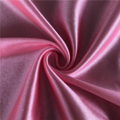 China Shiny 95% Polyester 5% Spandex Fabric Satin For Dress for sale