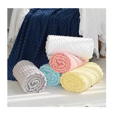 China Oeko Tex 100% Polyester Dot Minky Plush Fabric for sale