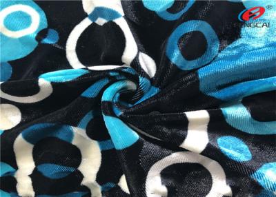 China Gedrukte Rek Gebreide het Fluweelstof van Polyesterspandex voor Dameskleding Te koop