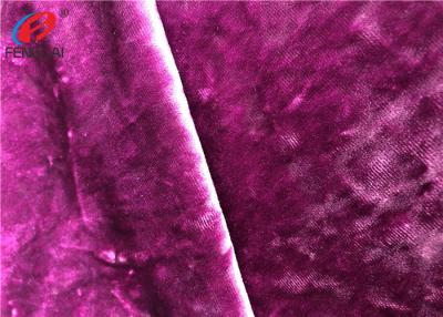 China Polyester Spandex Shiny Stretch Brushed Ice Velvet Fabric , Dress Fabric for sale