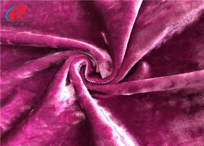China Polyester Spandex Shiny Stretch Brushed Ice Velvet Fabric , Dress Fabric for sale
