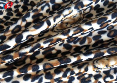 China Tiger Printed Stretch Minky Fabric-het Fluweelstof van Polyesterspandex Te koop