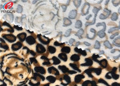 China Tiger Printed Stretch Minky Fabric-het Fluweelstof van Polyesterspandex Te koop