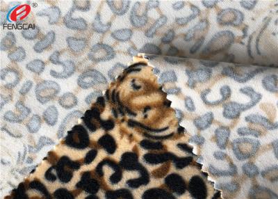 China Tiger Printed Stretch Minky Fabric-het Fluweelstof van Polyesterspandex Te koop