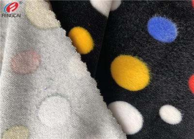 China Tela impressa ponto de veludo do Spandex do poliéster, tela do luxuoso de Velboa do estiramento de 4 maneiras à venda