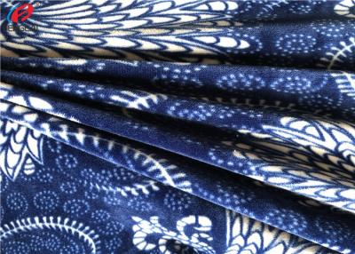 China 92 polyester 8 van de het Fluweelstof van Spandex Koreaanse Gedrukte de Vachtstof Microfiber Te koop