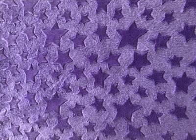 Chine L'étoile tricotée molle superbe a balayé le polyester 100% de tissu de peluche de Minky à vendre
