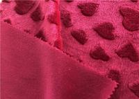 China Heart Pattern Knit DTY Brush Minky Plush Fabric 100 Polyester 150cm Width for sale