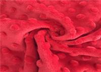 China Polyester Embossed Baby Cuddle Bubble Minky Dot Plush Blanket Fabric 150cm 220GSM for sale